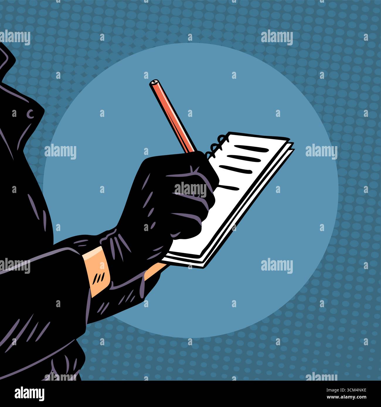 Detective notes hand drawing noir illustration Stock Vector Image & Art ...