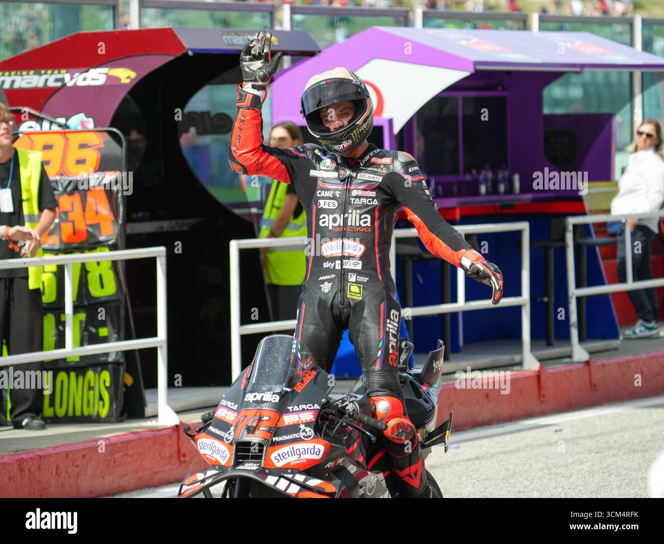 72 Marco Bezzecchi - Aprilia Racing motogp during the Race of the ...
