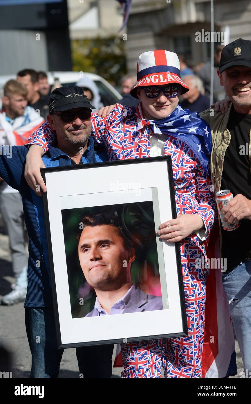 LONDON, ENGLAND - SEPTEMBER 13: ‘Unite The Kingdom’ rally organized by ...
