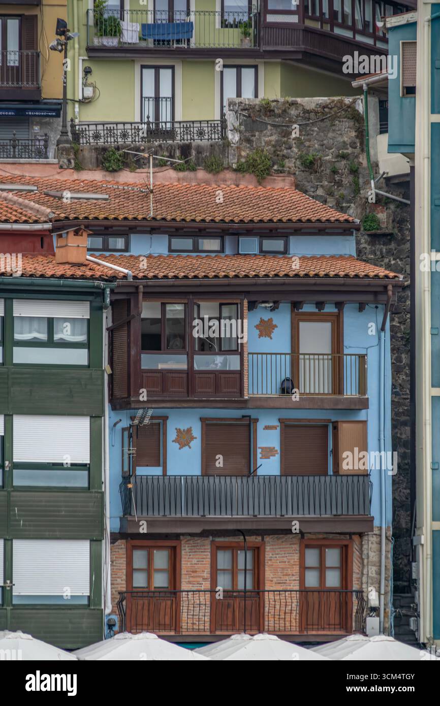 Traditional Basque Architecture With Colorful Facades And Terracotta ...