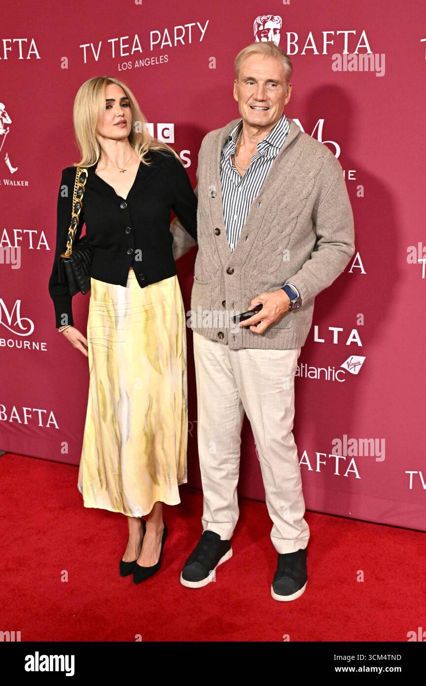 Dolph Lundgren mit Ehefrau Emma Krokdal bei der BAFTA North America TV ...