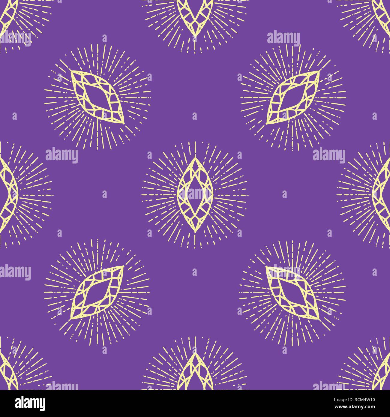 Silhouettes Magic symbols seamless pattern, with magical elements such ...