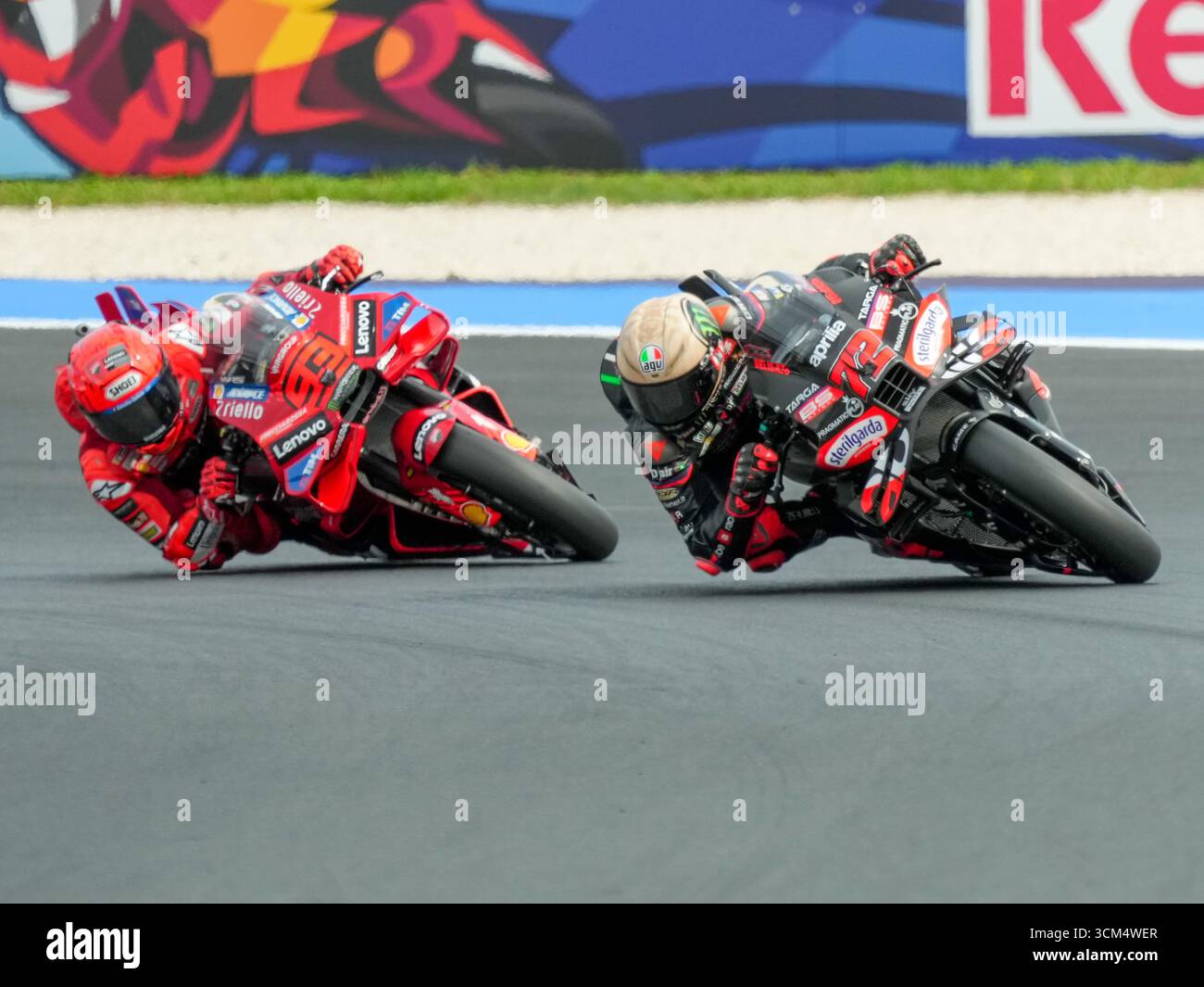 72 Marco Bezzecchi - Aprilia Racing motogp, 93 Marc Marquez - Ducati ...