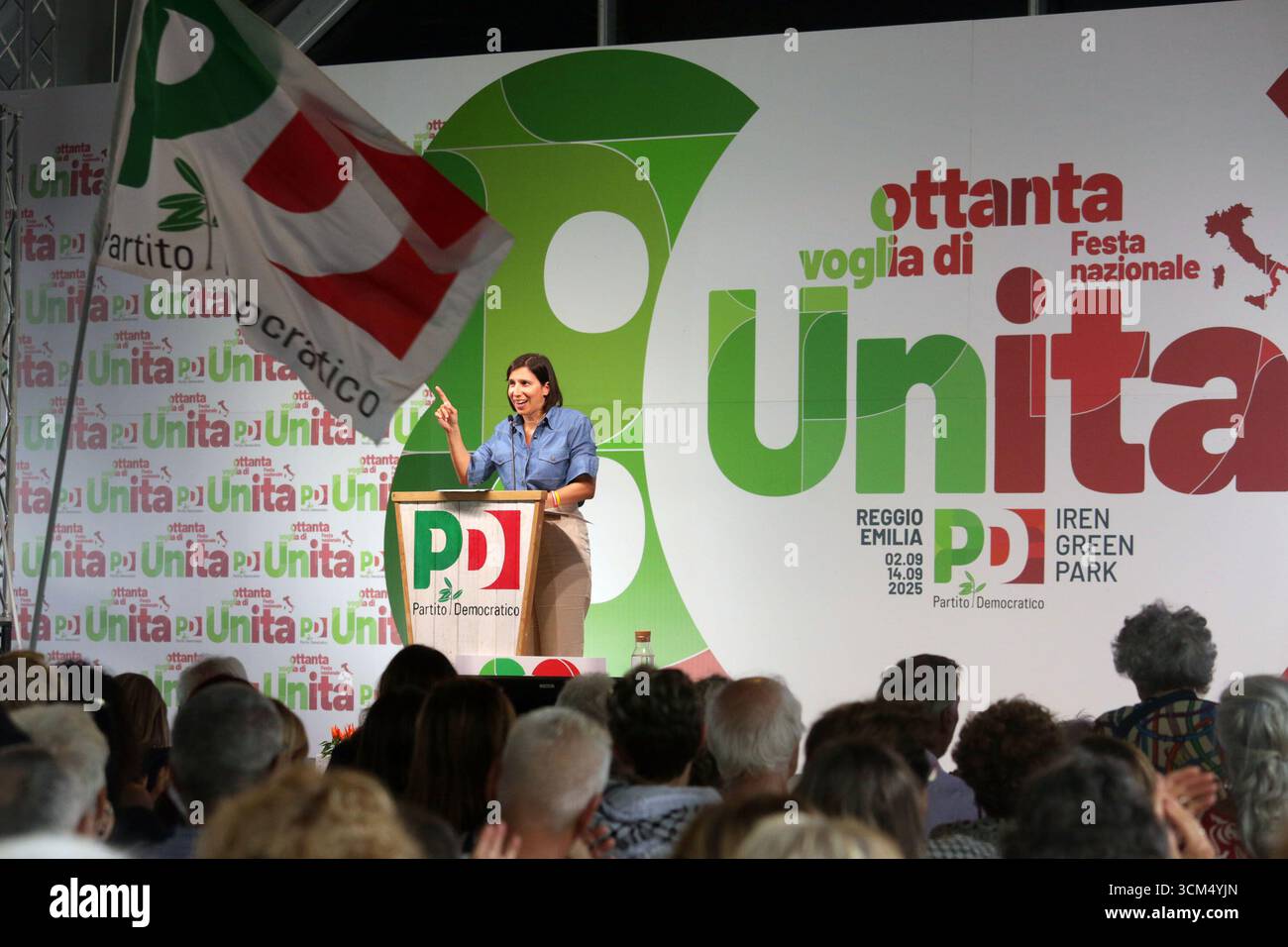 Reggio Emilia. Elly Schlein, secretary of the Democratic Party, during ...