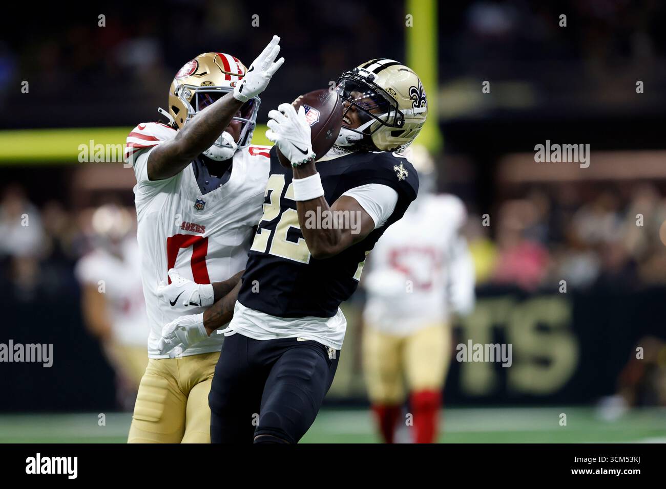 New Orleans Saints wide receiver Rashid Shaheed (22) makes a reception ...
