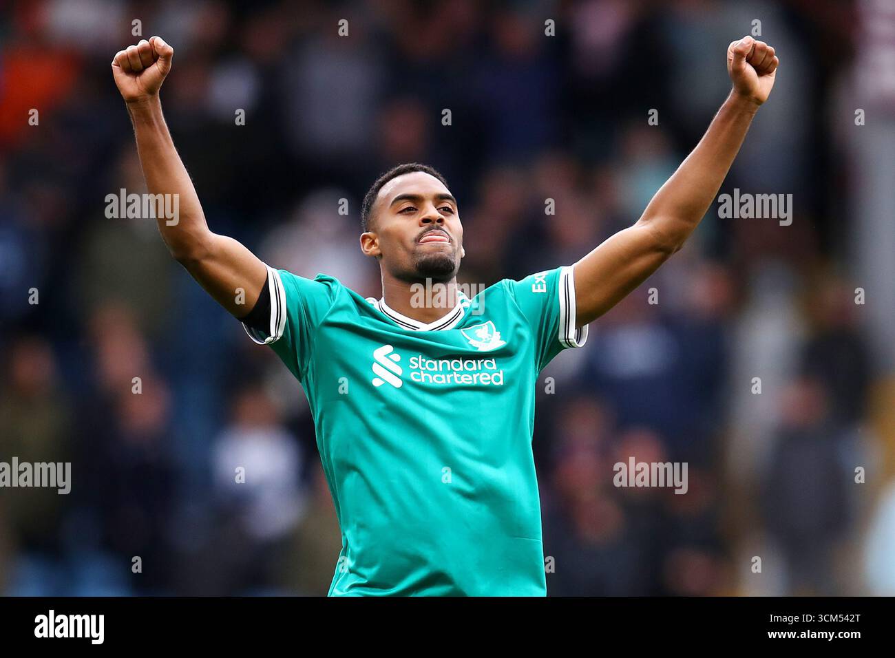 Liverpool's Ryan Gravenberch celebrates after the Premier League match ...
