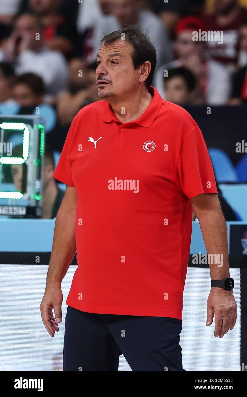 Turkey's head coach Ergin Ataman during FIBA Eurobasket 2025 basketball ...