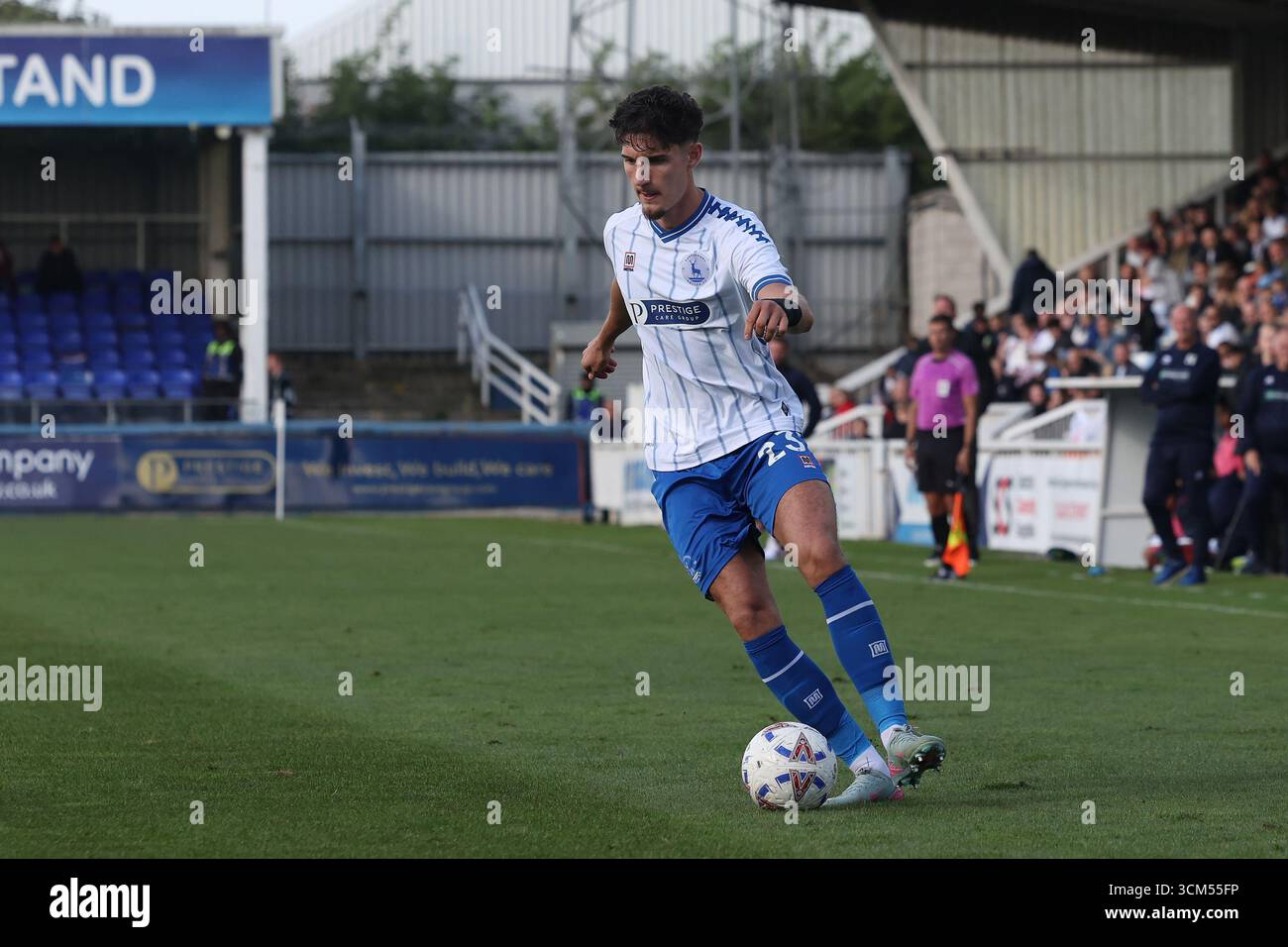 Besart Topalloj of Hartlepool United in action during the The ...