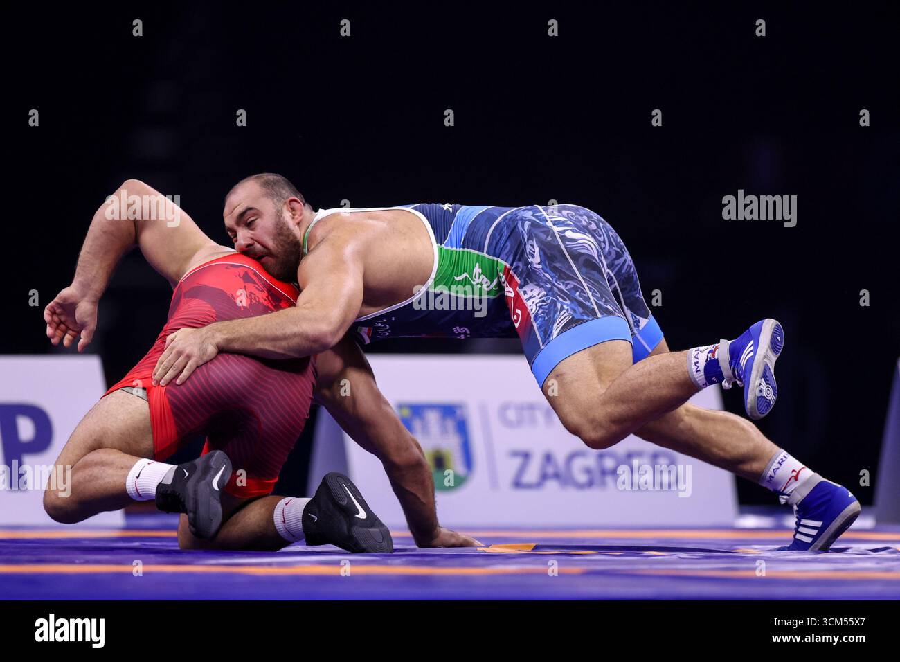 ZAGREB, CROATIA - SEPTEMBER 14: Amir Hossein Zare of Iran competes ...