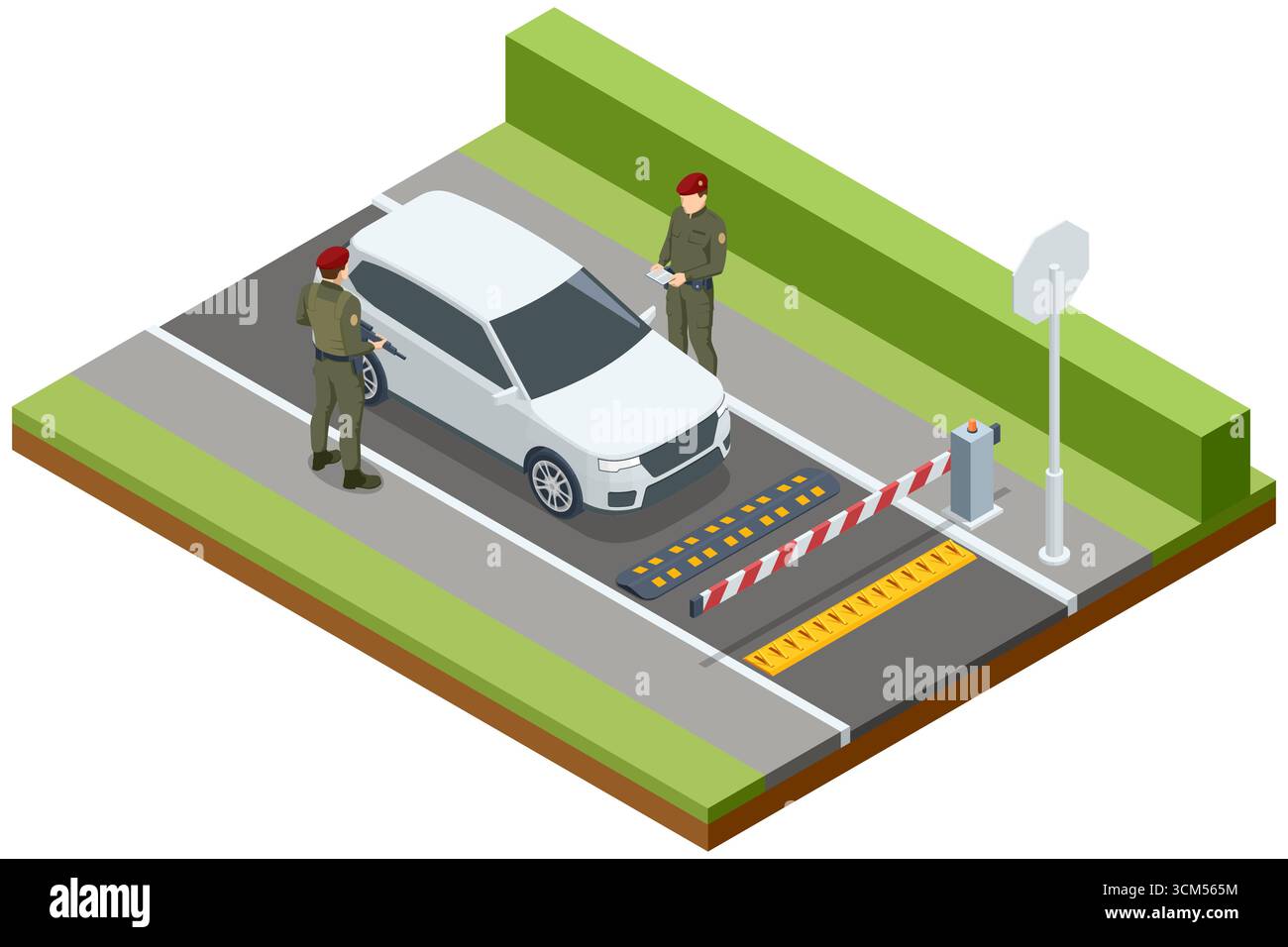 Traffic checkpoint police guards hi-res stock photography and images ...