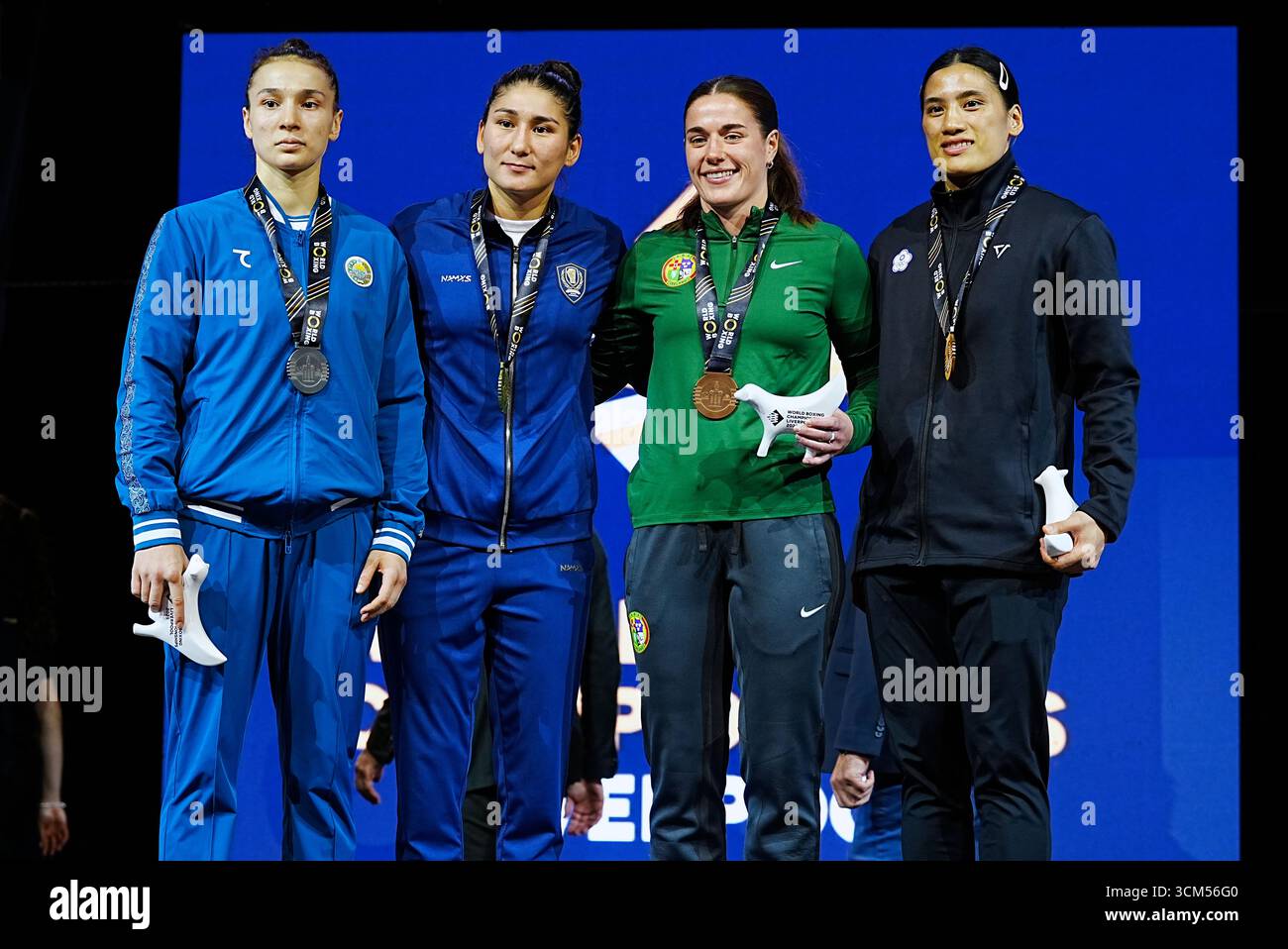 Uzbekistan's Navbakhor Khamidova, silver, Kazakhstan's Aida Abikeyeva ...