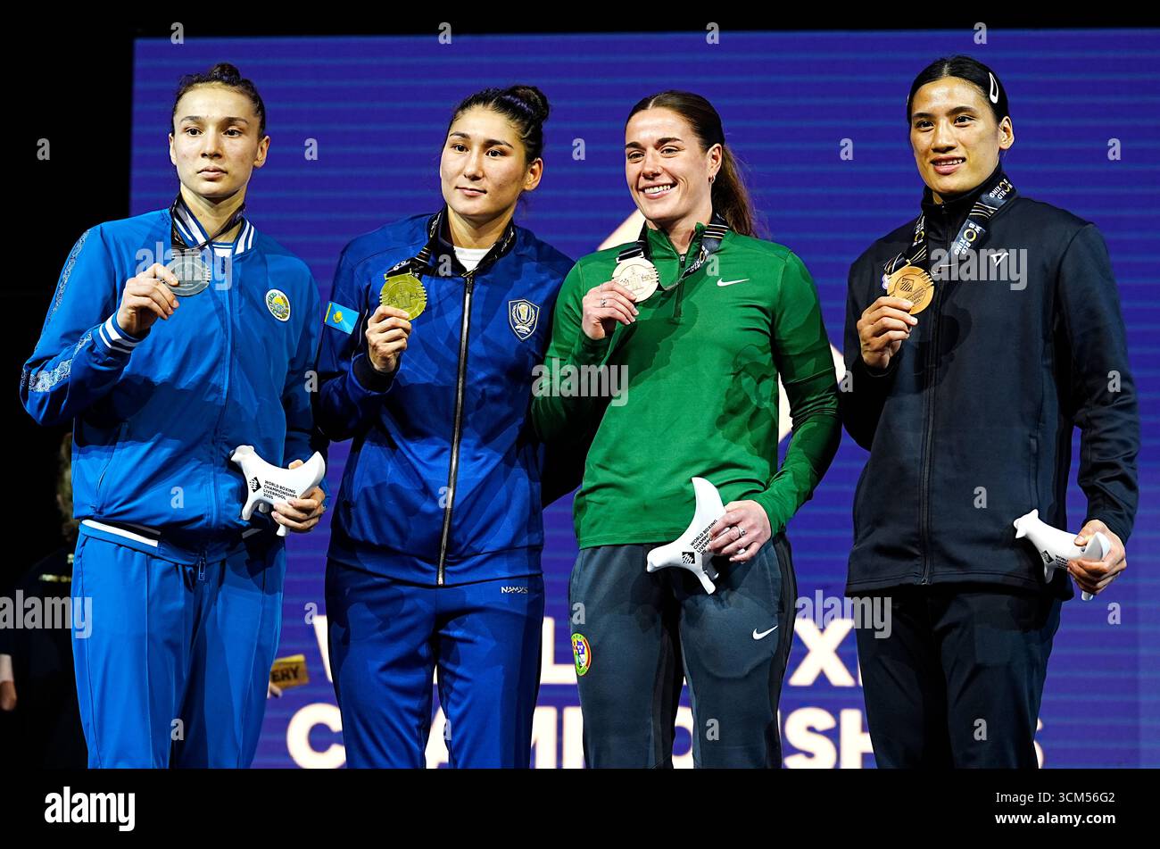 Uzbekistan's Navbakhor Khamidova, silver, Kazakhstan's Aida Abikeyeva ...