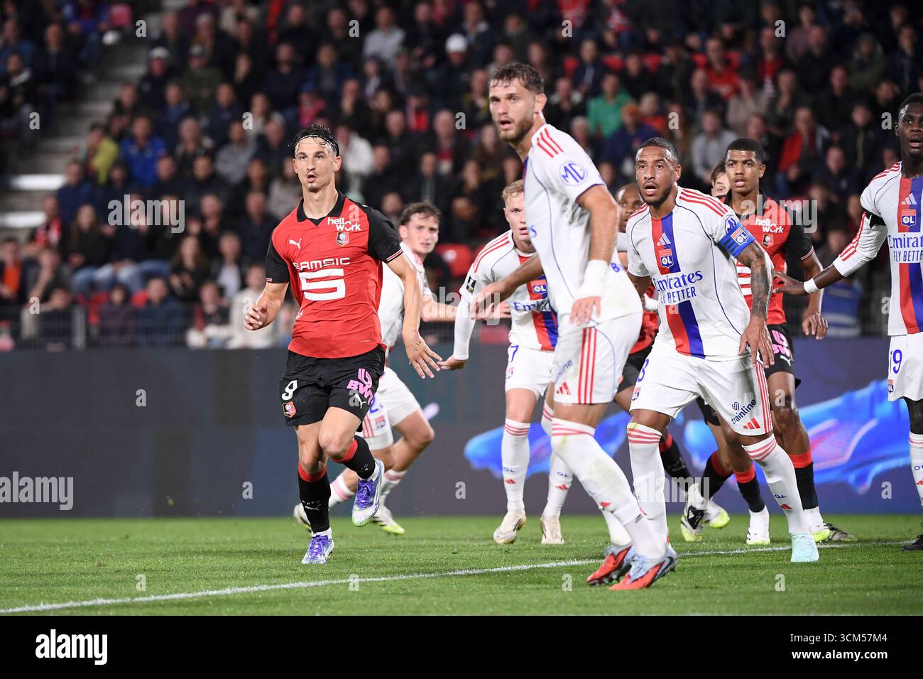 09 Esteban LEPAUL (srfc) - 08 Corentin TOLISSO (ol) during the Ligue 1 ...