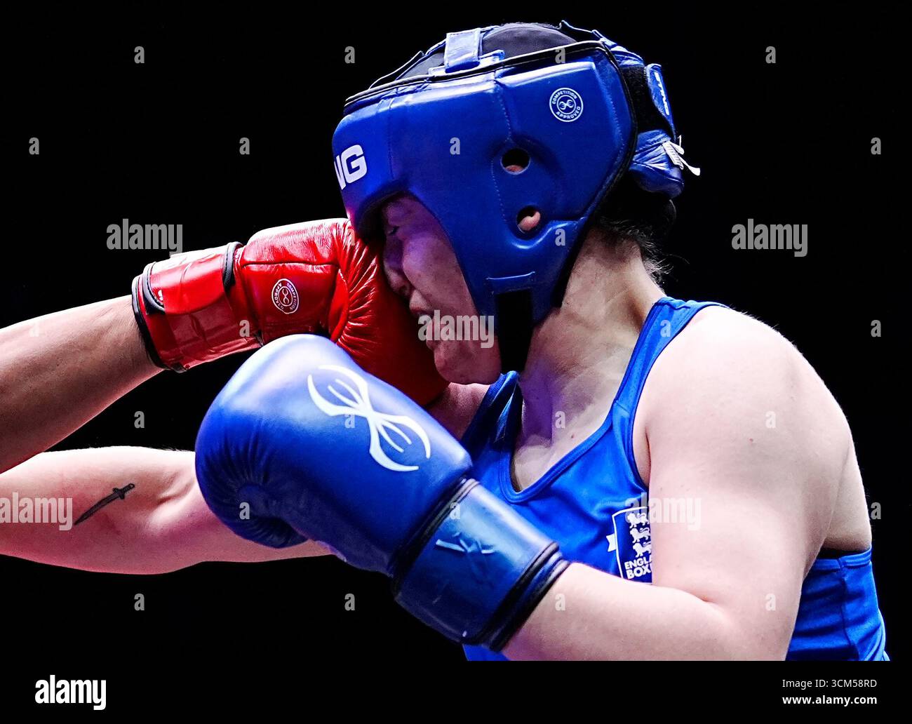 England's Emily Asquith in the Women's 80kg gold medal bout during day ...