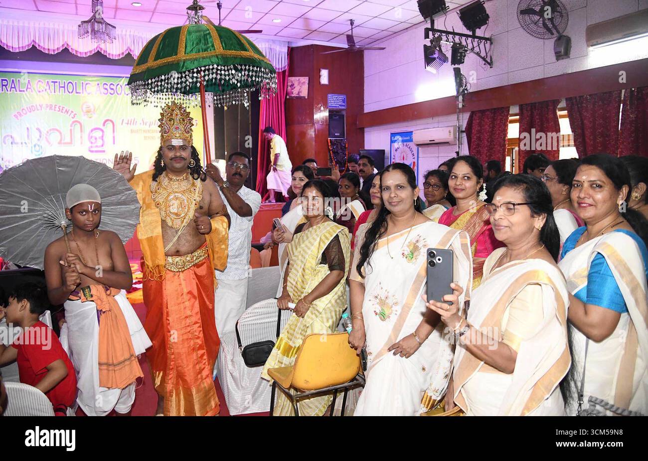 PATNA, INDIA - SEPTEMBER 14: Members of Kerala Catholic Association performing during Onam ...