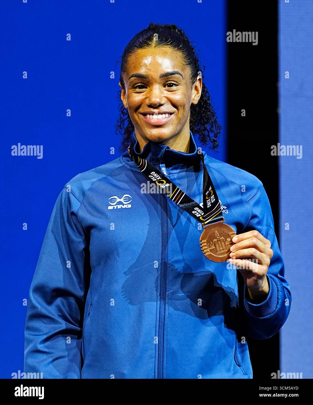 England's Chantelle Reid with the bronze medal for the Women's 70kg ...