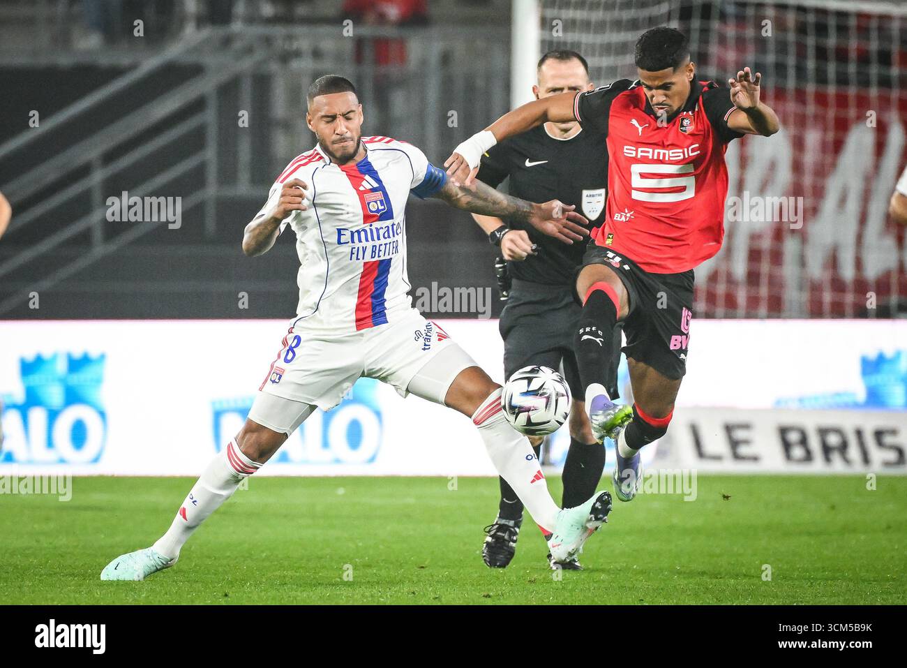 Corentin TOLISSO of Lyon and Ludovic BLAS of Rennes during the French ...