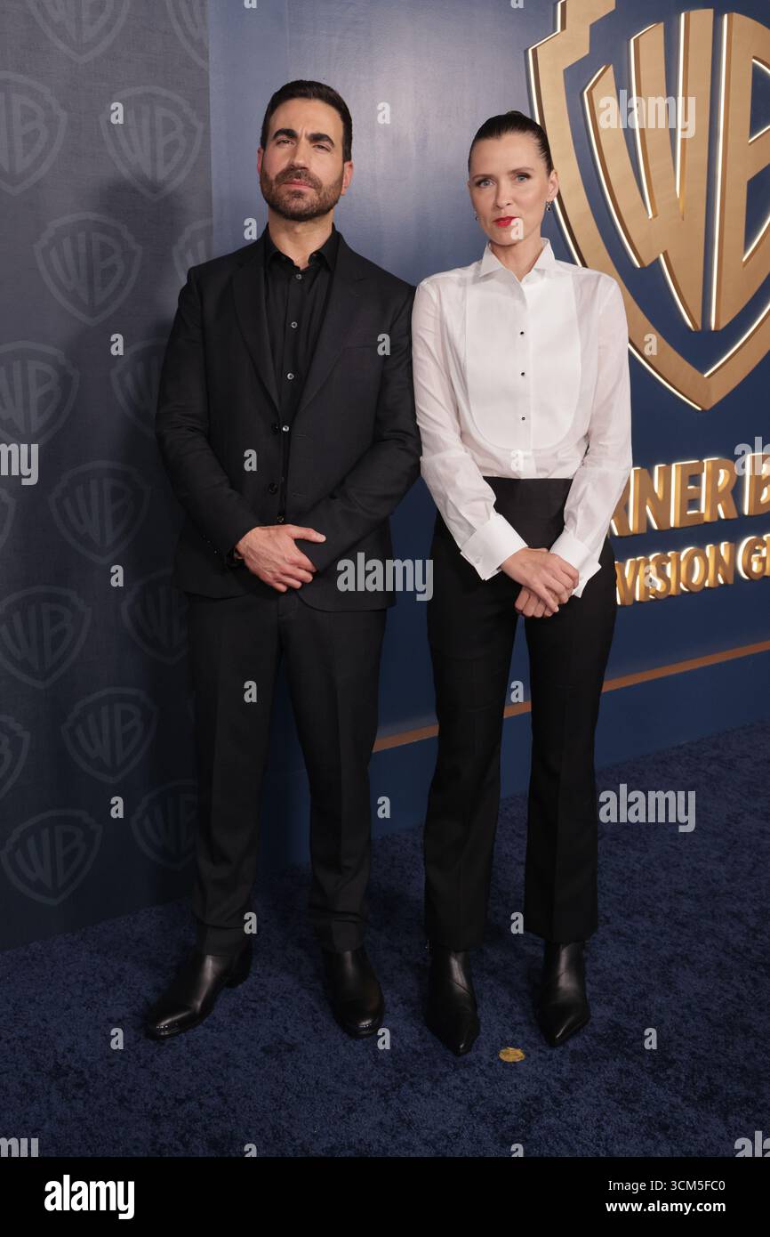 Brett Goldstein and Jessica Radloff attends the Warner Bros. Television ...