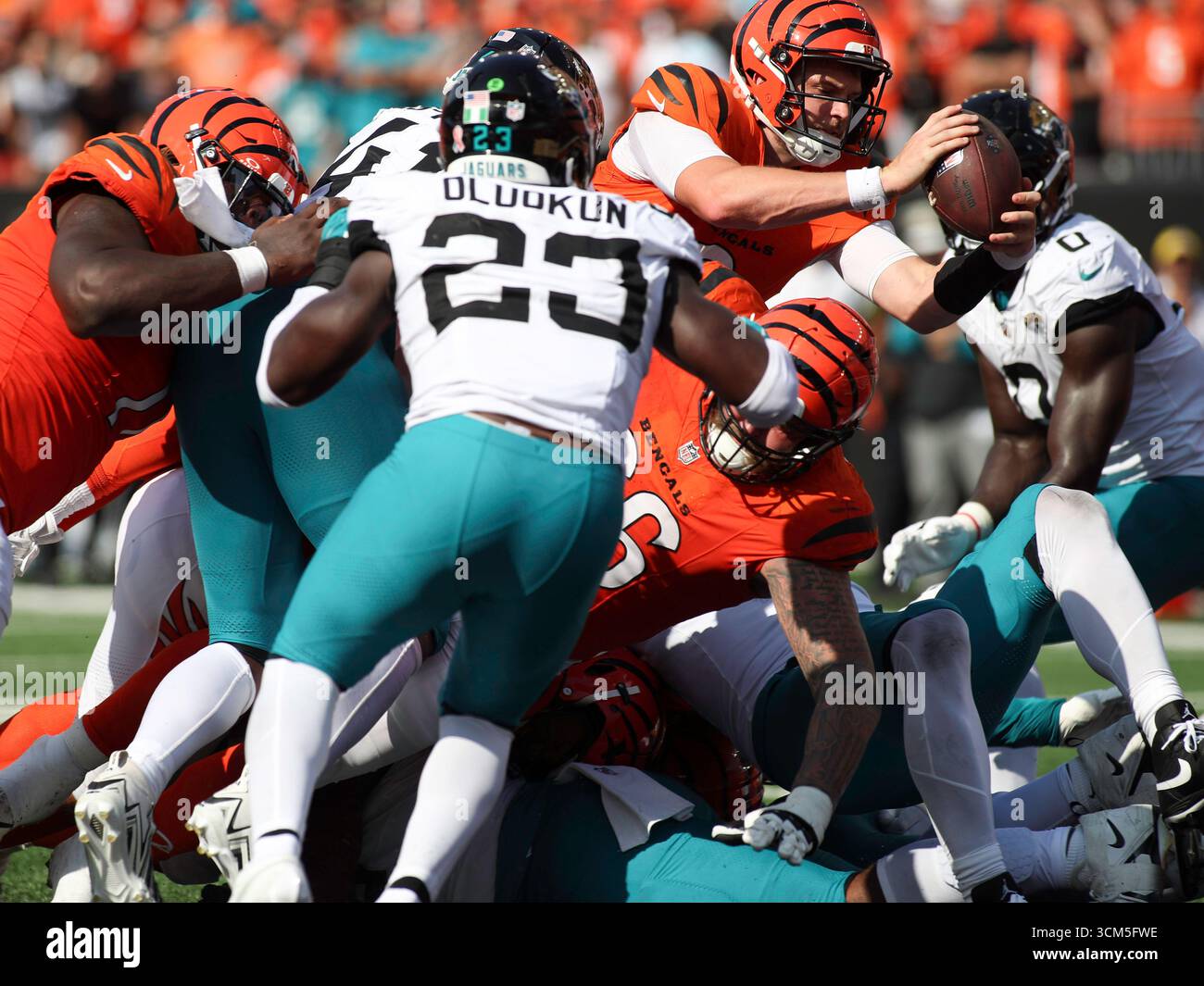 Cincinnati, Ohio, USA. 14th Sep, 2025. Cincinnati Bengals QB Jake ...