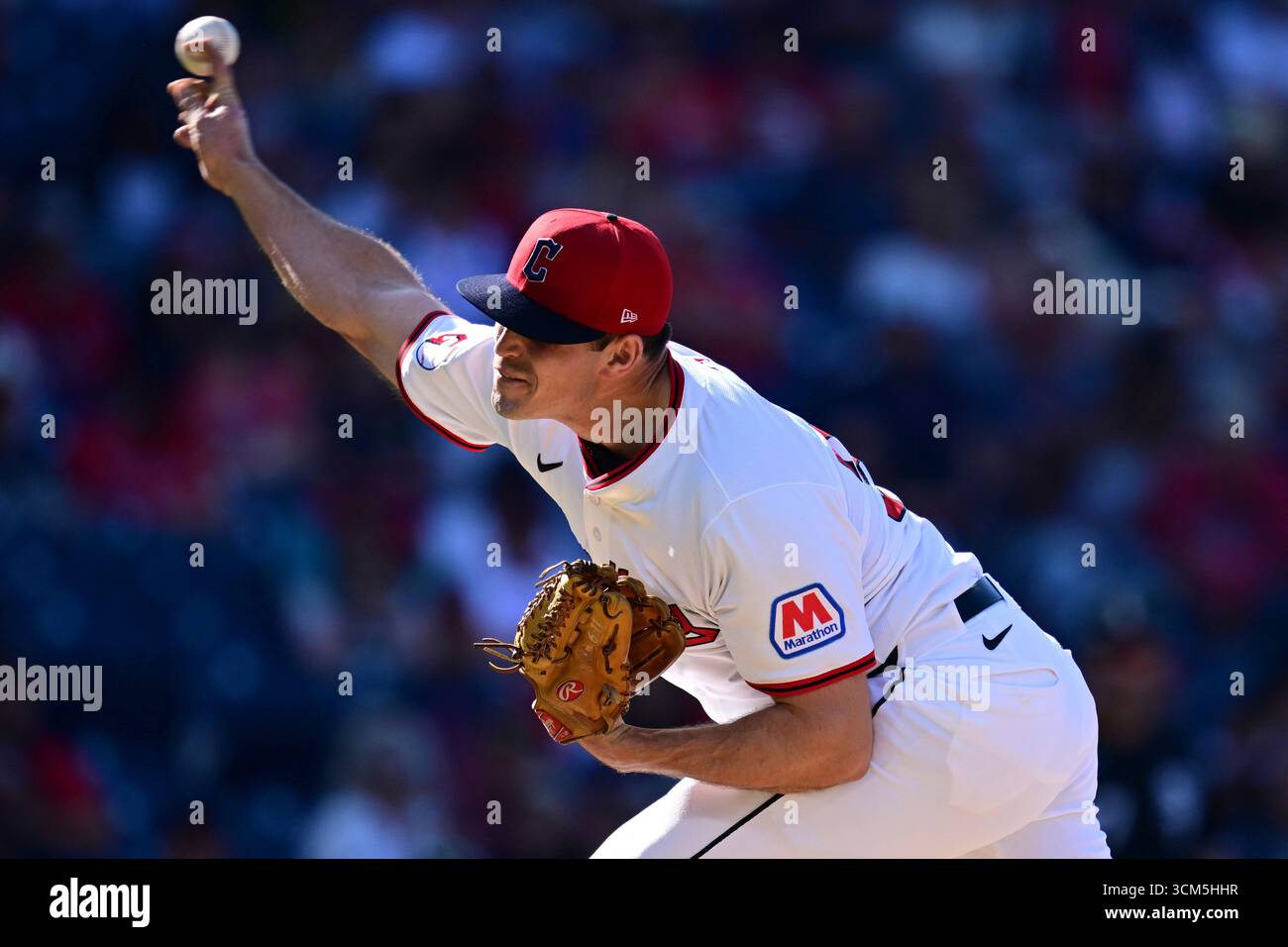 2Cleveland Guardians relief pitcher Cade Smith delivers during the ...