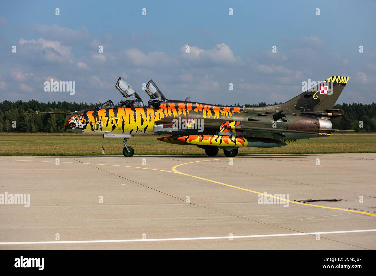 Polish Air Force Sukhoi Su-22 Fitter variable-sweep wing fighter-bomber ...