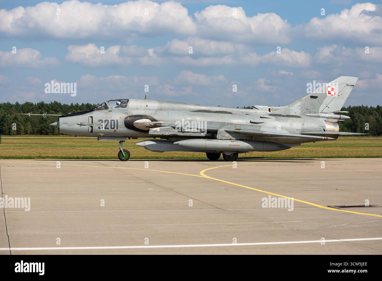 Polish Air Force Sukhoi Su-22 Fitter variable-sweep wing fighter-bomber ...