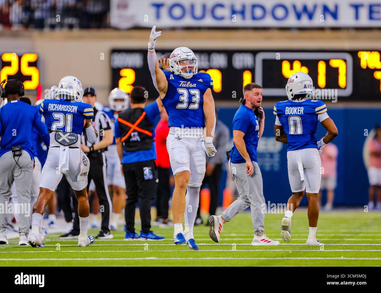 September 13, 2025:.Tulsa Golden Hurricane linebacker William Alexander ...
