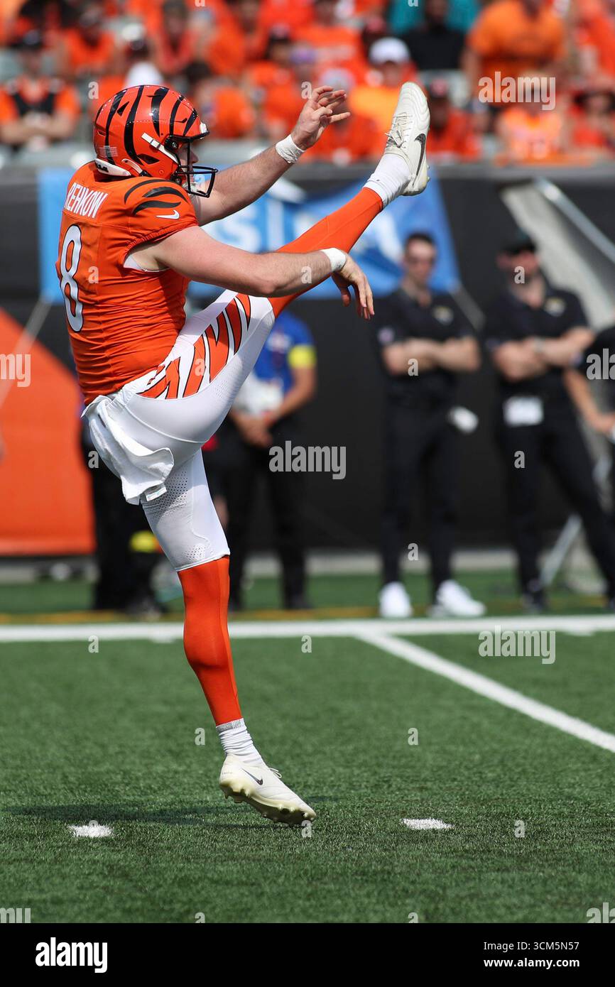 September 14, 2025: Cincinnati Bengals punter Logan Cooke punts the ...