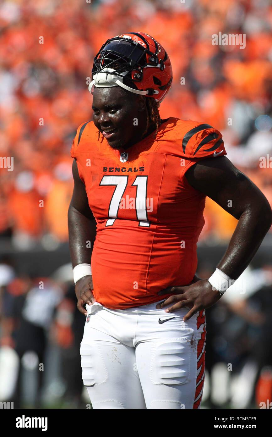 September 14, 2025: Cincinnati Bengals OT Amarius Mims during WEEK 2 of ...
