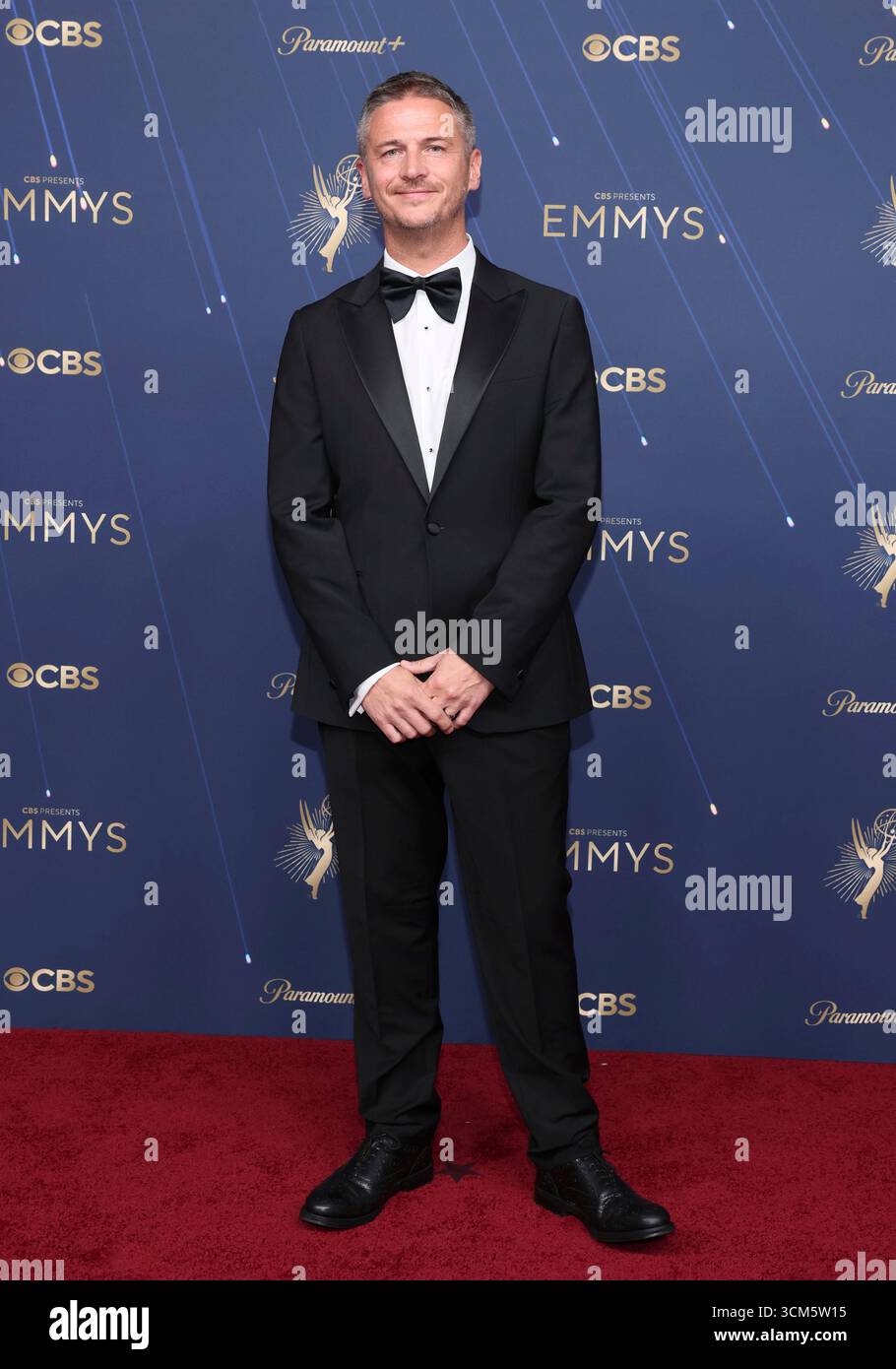 Mark Kinsella arrives at the 77th Emmy Awards on Sunday, Sept. 14, 2025 ...