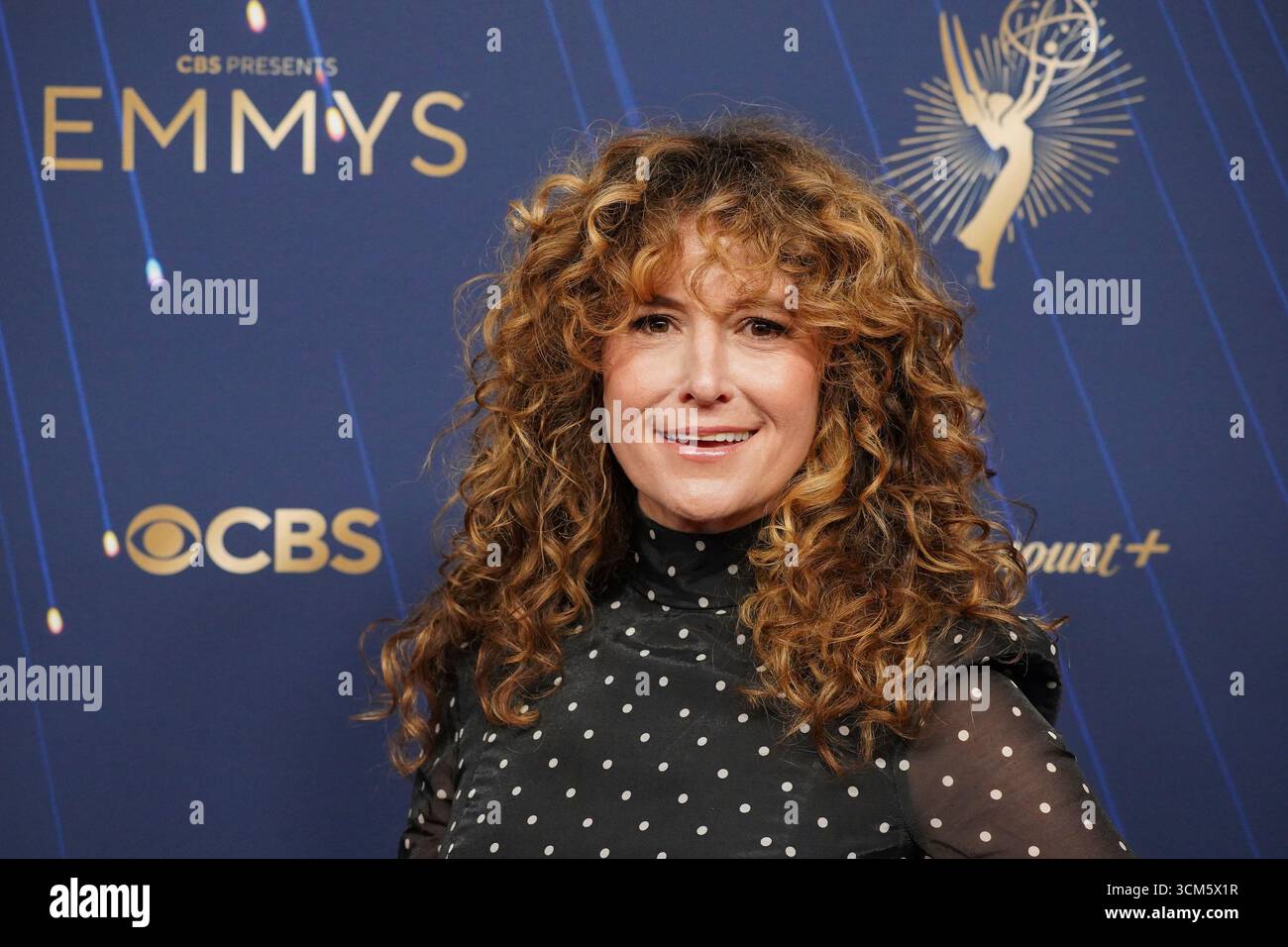 Hannah Bos arrives at the 77th Emmy Awards on Sunday, Sept. 14, 2025 at ...