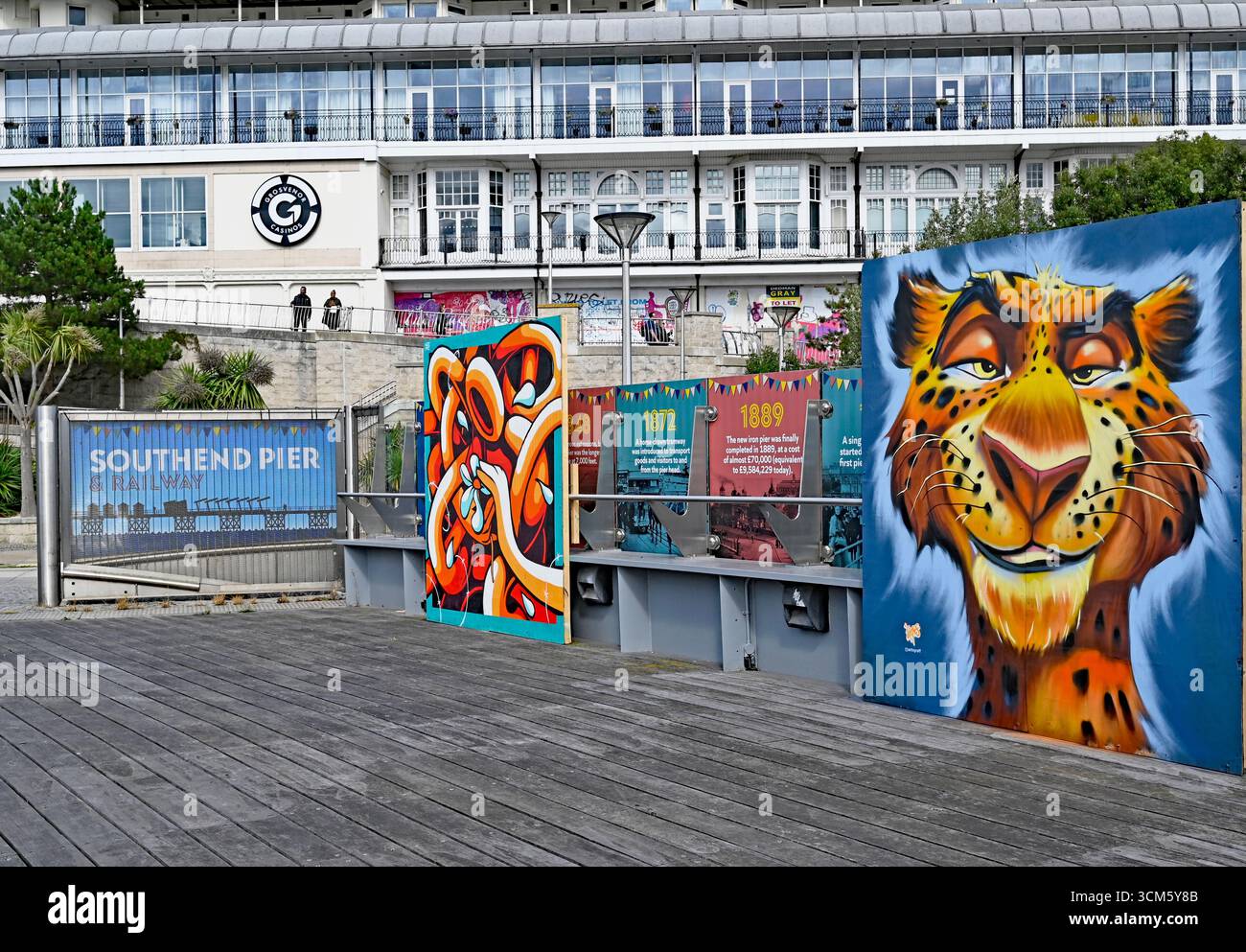 13 September 2025. City Jam weekend. Two murals on the bridge walkway ...