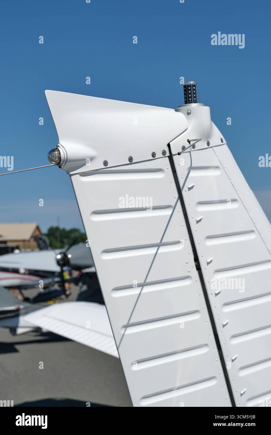 General aviation aircraft at a small rural airport, highlighting ...