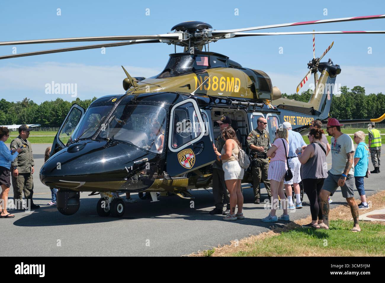 Maryland State Police helicopter displayed at the 2025 Wags, Wings ...