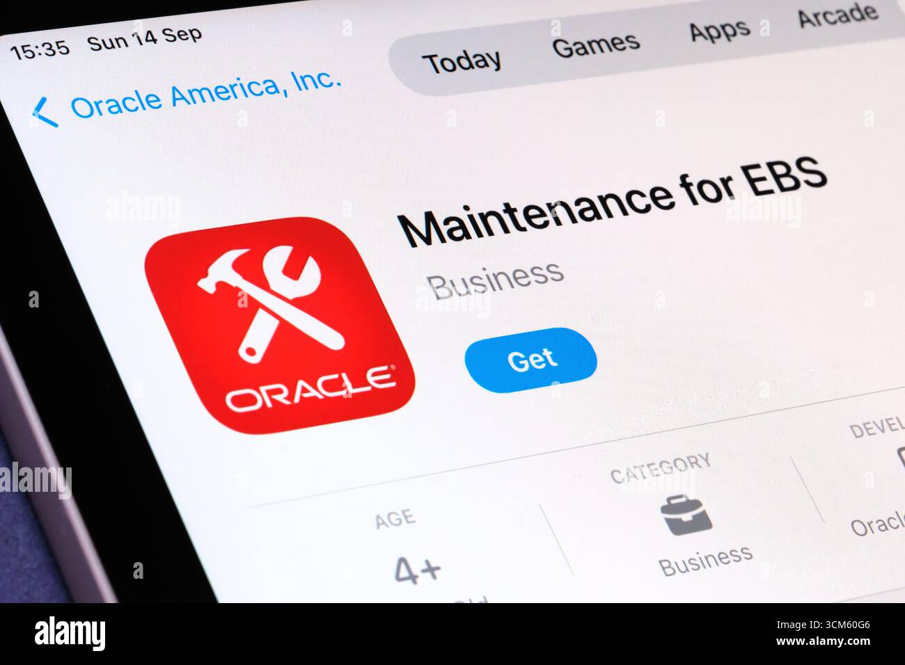 Maintenance for EBS app Stock Photo - Alamy