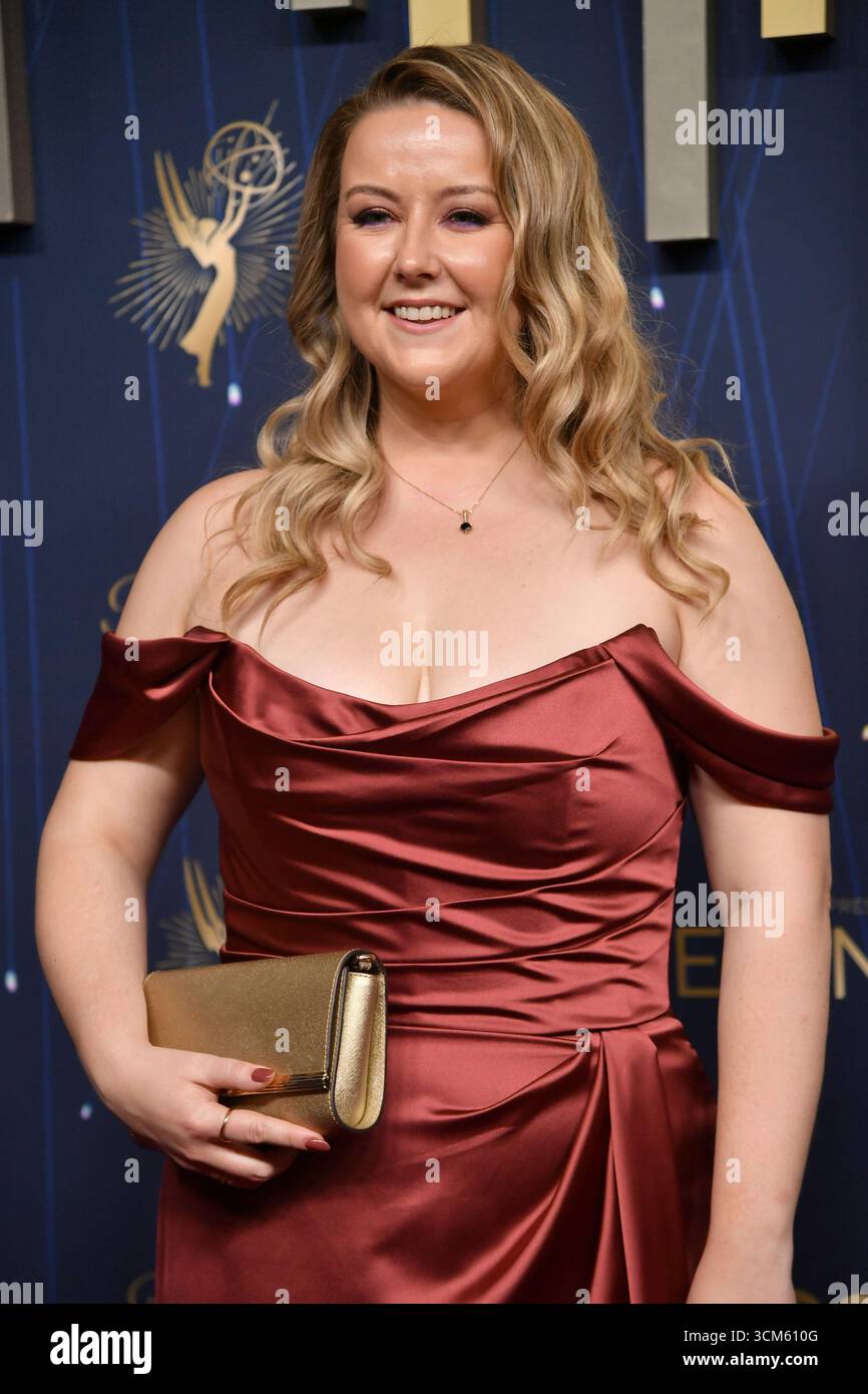 Taylor Kay Phillips arrives at the 77th Primetime Emmy Awards on Sunday ...