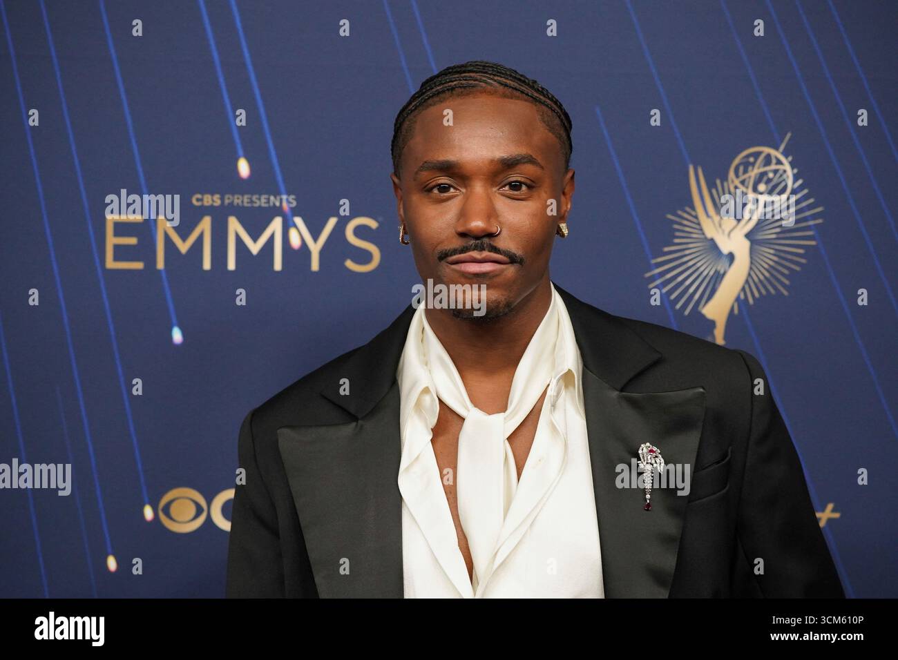 Dewayne Perkins arrives at the 77th Emmy Awards on Sunday, Sept. 14 ...