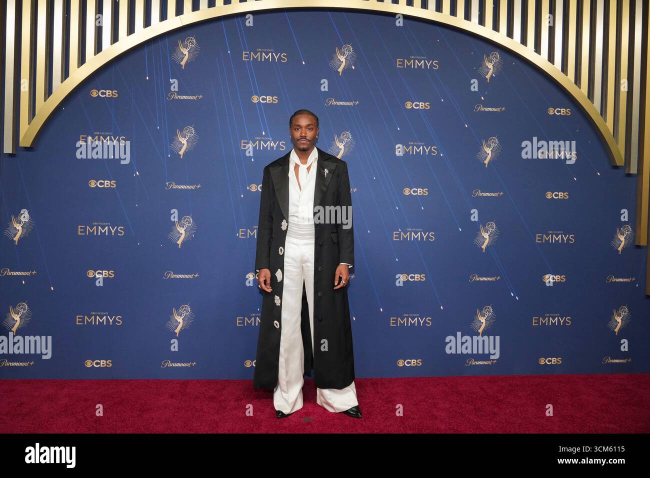 Dewayne Perkins arrives at the 77th Emmy Awards on Sunday, Sept. 14 ...