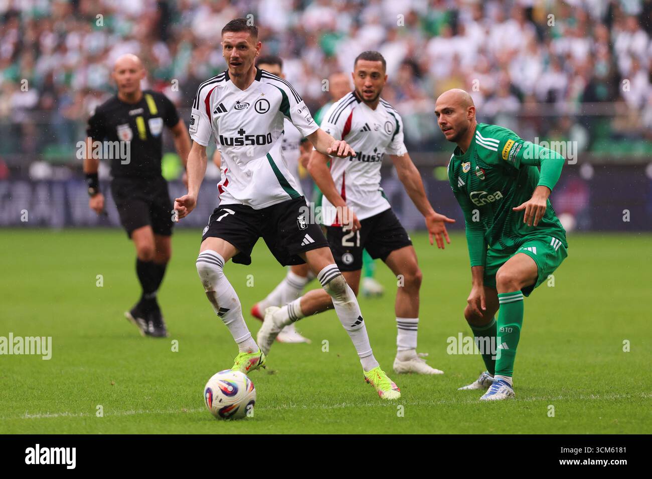 Warsaw, Poland. 14 September, 2025 Ermal Krasniqi Jeremy Blasco during ...