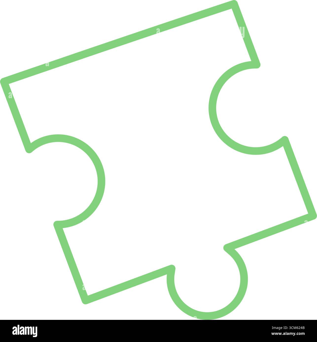 Flat Outline Jigsaw Puzzle Piece Stock Vector Image & Art - Alamy