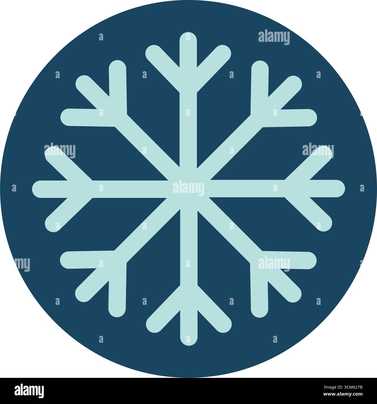 Flat Blue Snow Flake Sticker Icon Stock Vector Image & Art - Alamy