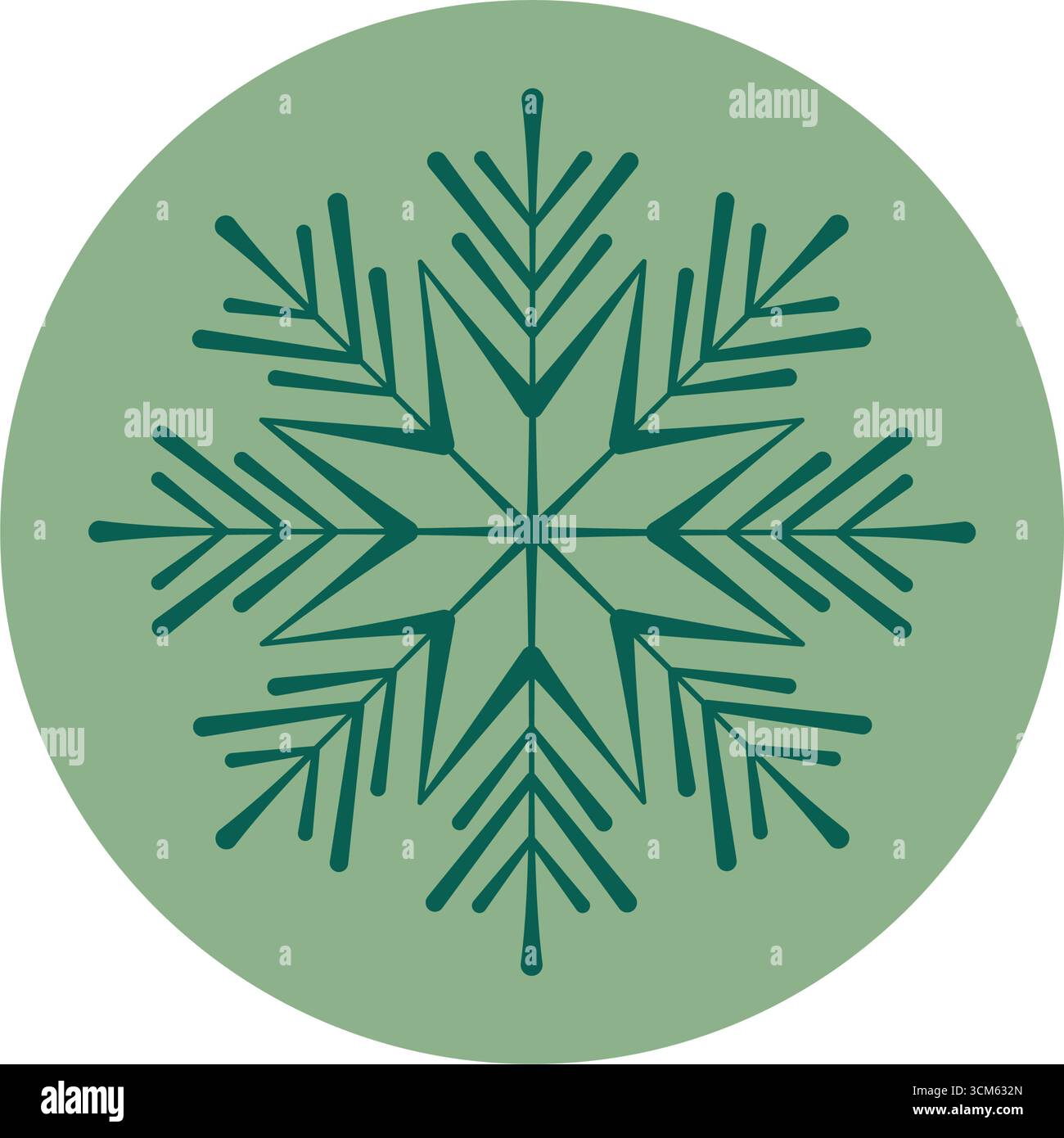 Winter snowflake label circle Cut Out Stock Images & Pictures - Alamy