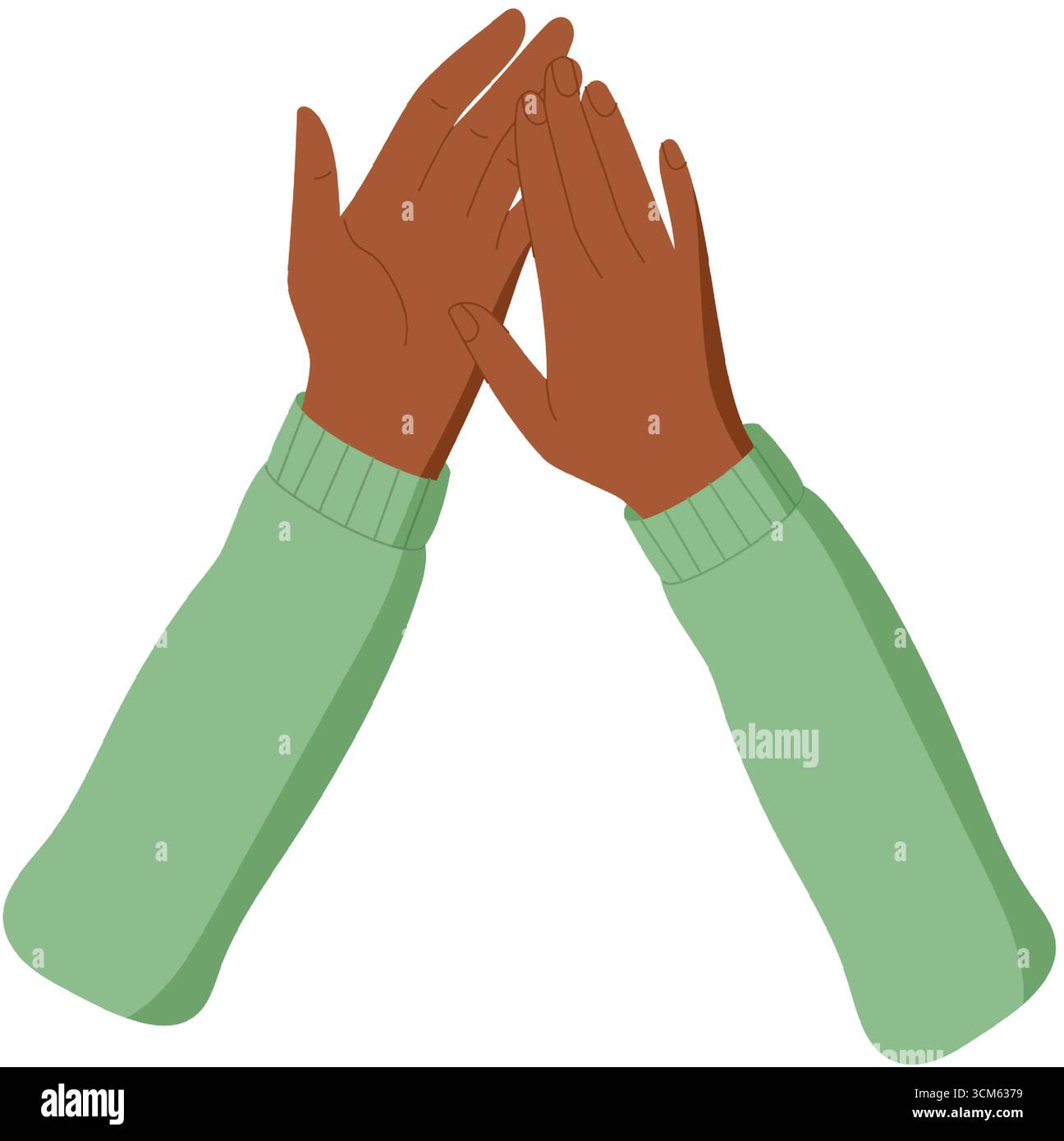 Clapping Hands Gesture Teamwork Flat Stock Vector Image & Art - Alamy