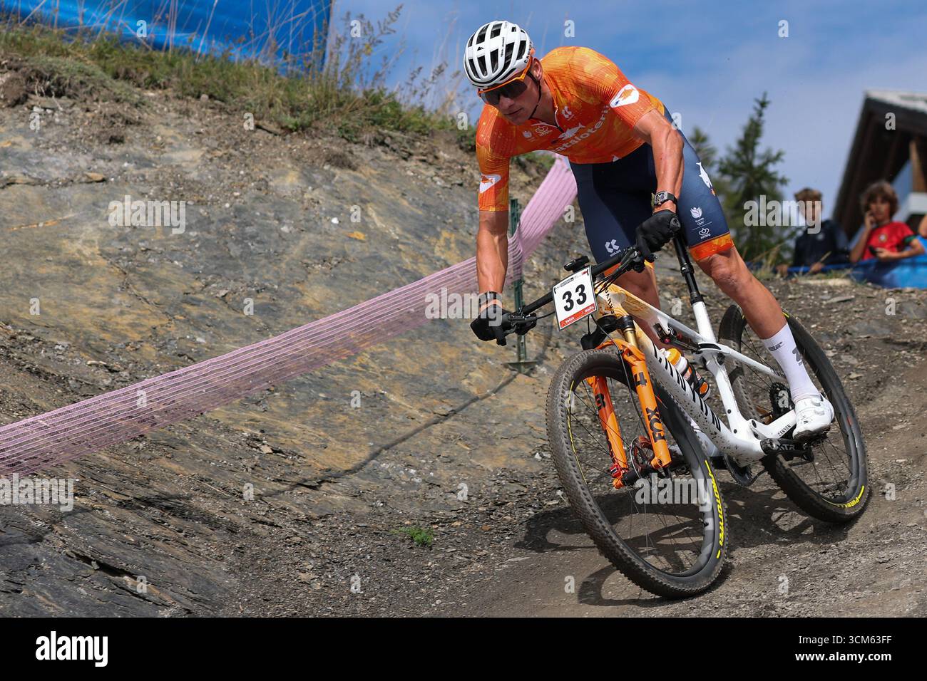 14/09/2025, Crans-Montana, Valais 2025 UCI Mountain Bike World Championships, Mathieu Van Der ...