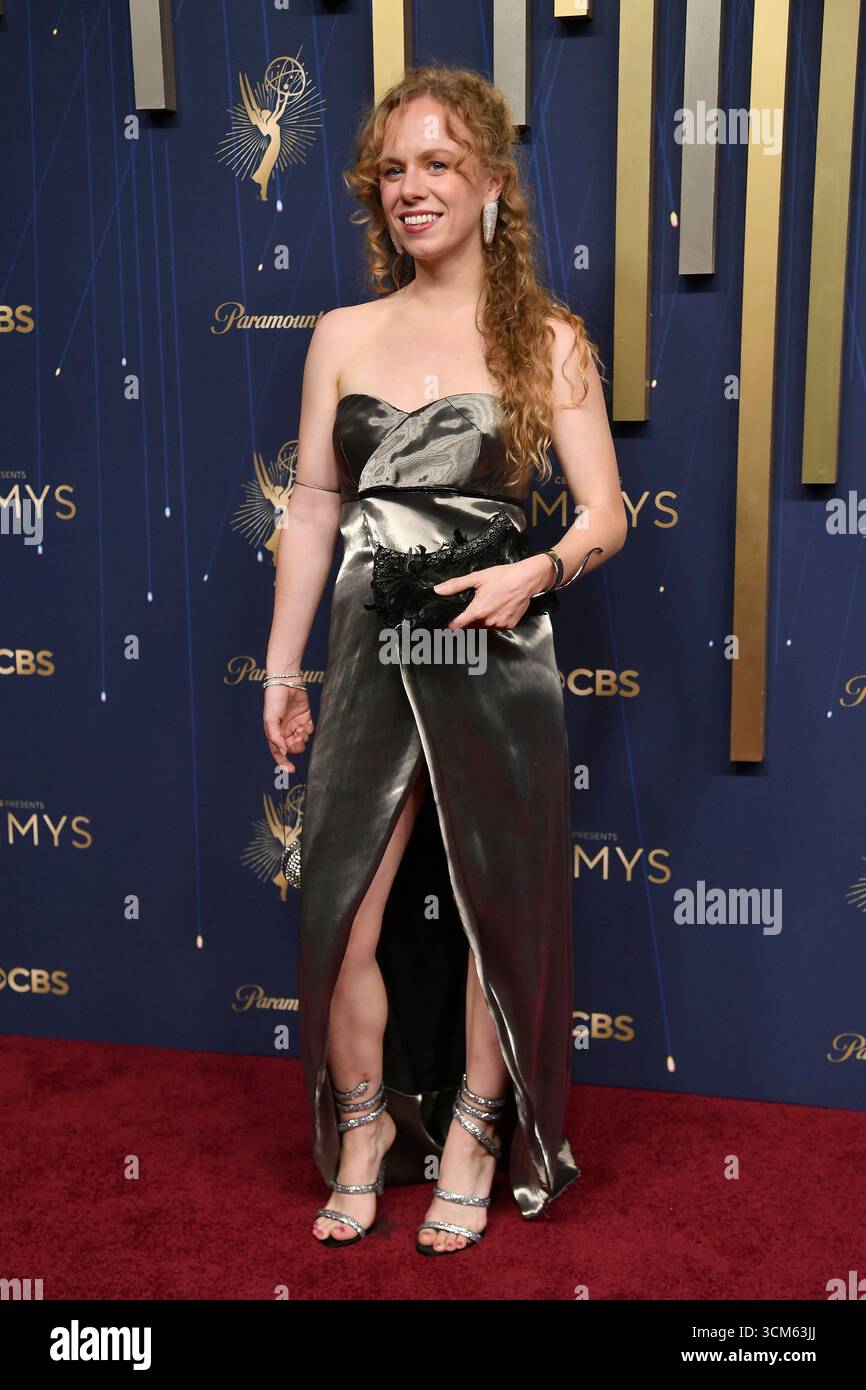 Liz Hynes arrives at the 77th Primetime Emmy Awards on Sunday, Sept. 14 ...