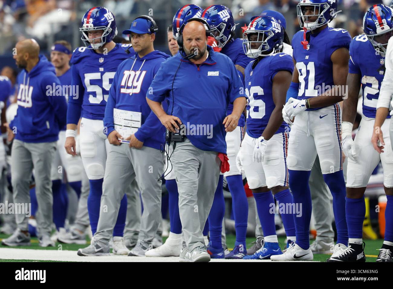 New York Giants head coach Brian Daboll on the sideline during a NFL ...