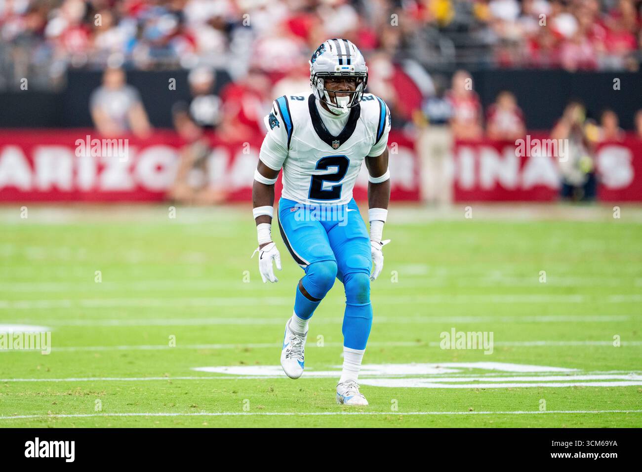 Carolina Panthers cornerback Mike Jackson (2) watches the ball during a ...