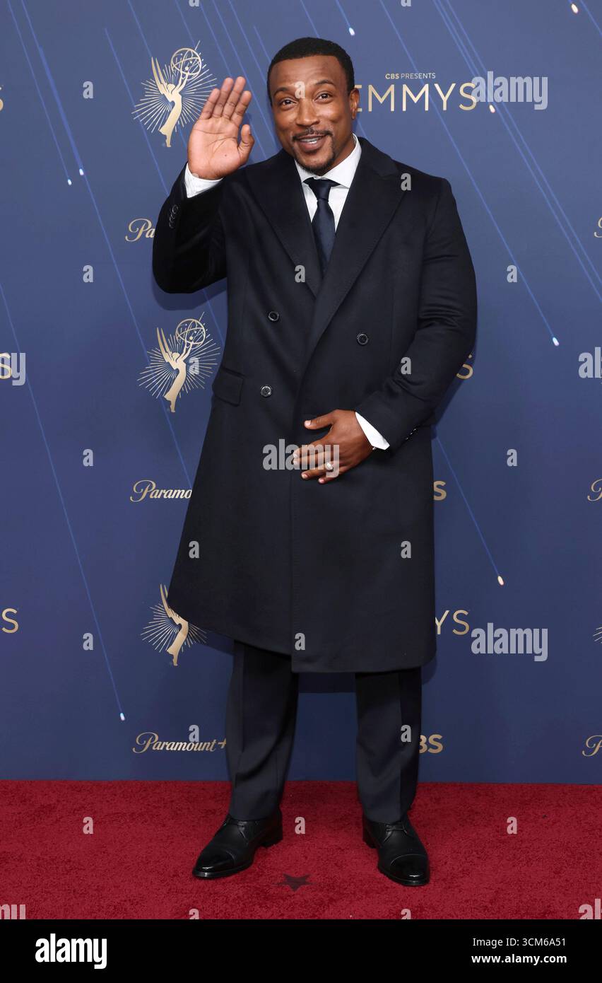 Ashley Walters arrives at the 77th Emmy Awards on Sunday, Sept. 14 ...