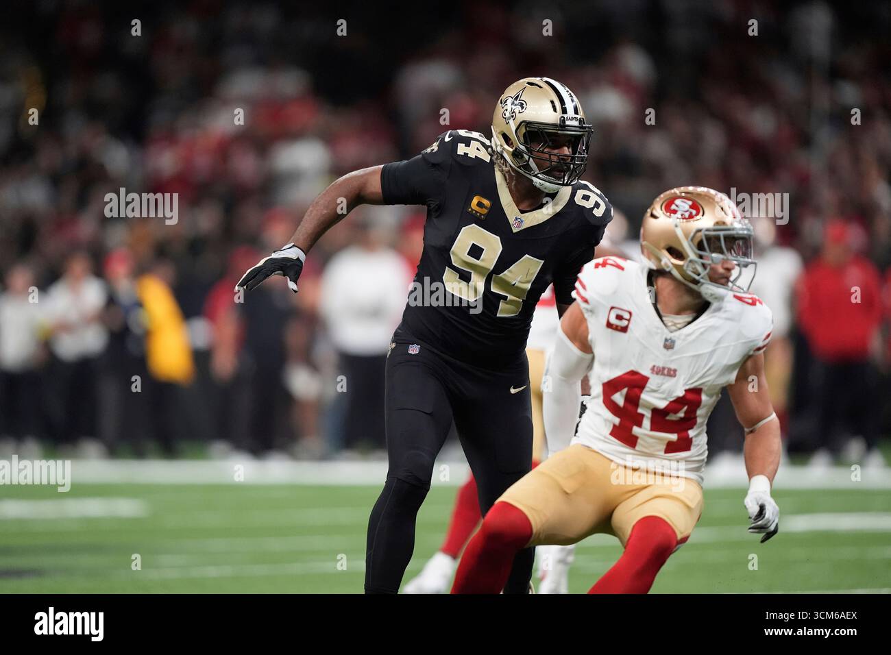 New Orleans Saints defensive end Cameron Jordan (94) defends in the ...