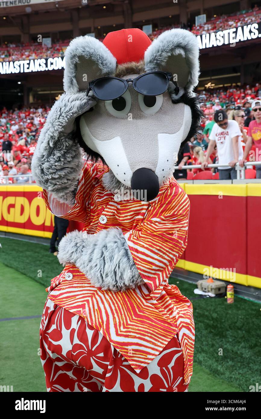 September 14, 2025: Kansas City Chiefs Mascot KC Wolf poses for a photo ...